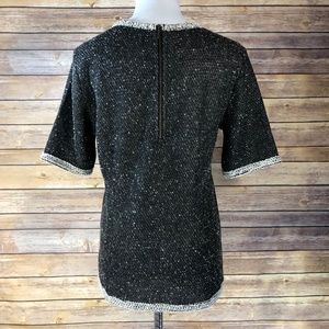 CAbi | Tops | Cabi 542 Salt Pepper Coco Shell Short Sleeve | Poshmark